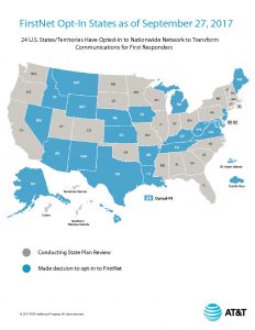 FirstNet Opt-In States Map September 27 | All Things FirstNet