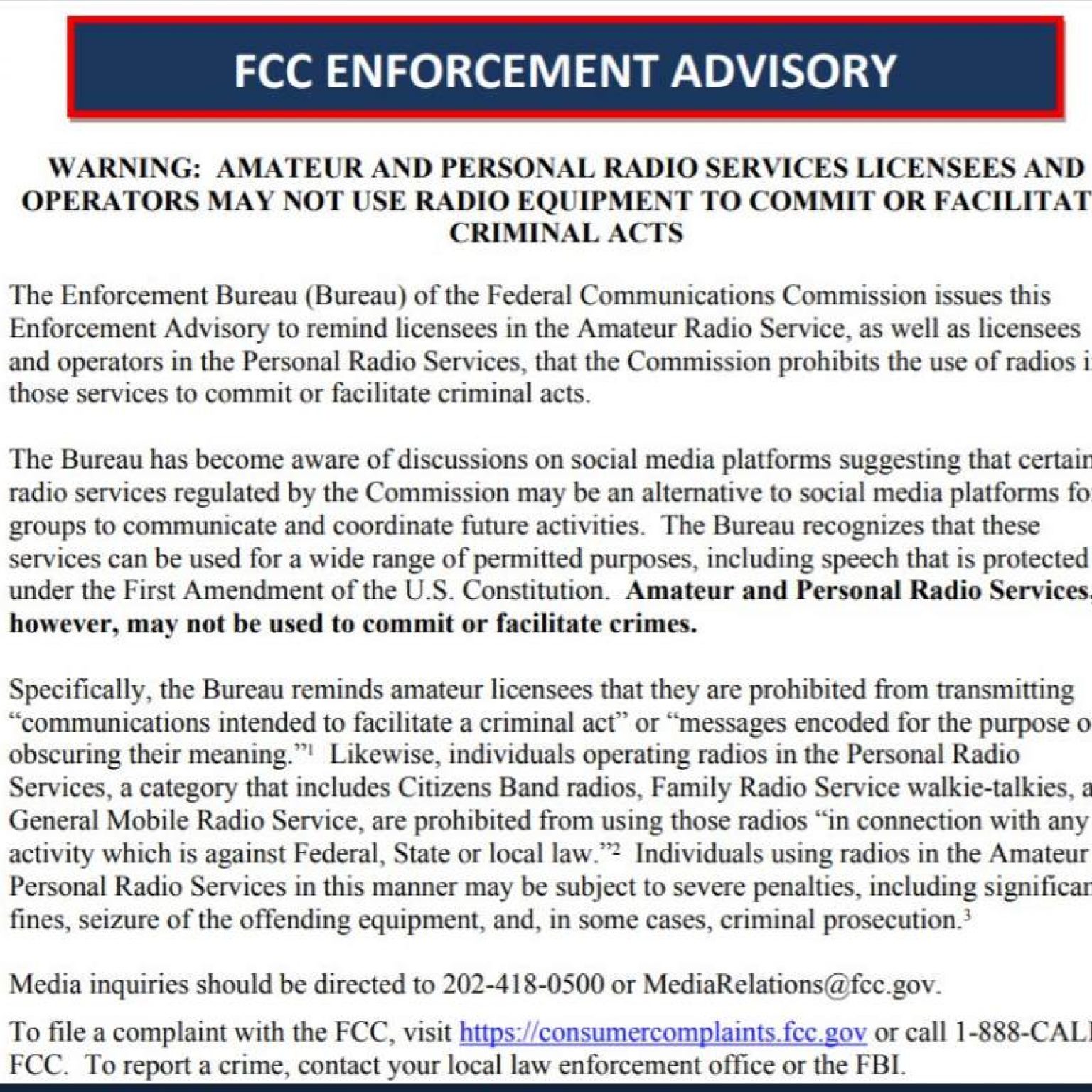 FCC-GMRS-ham-warnng | All Things FirstNet